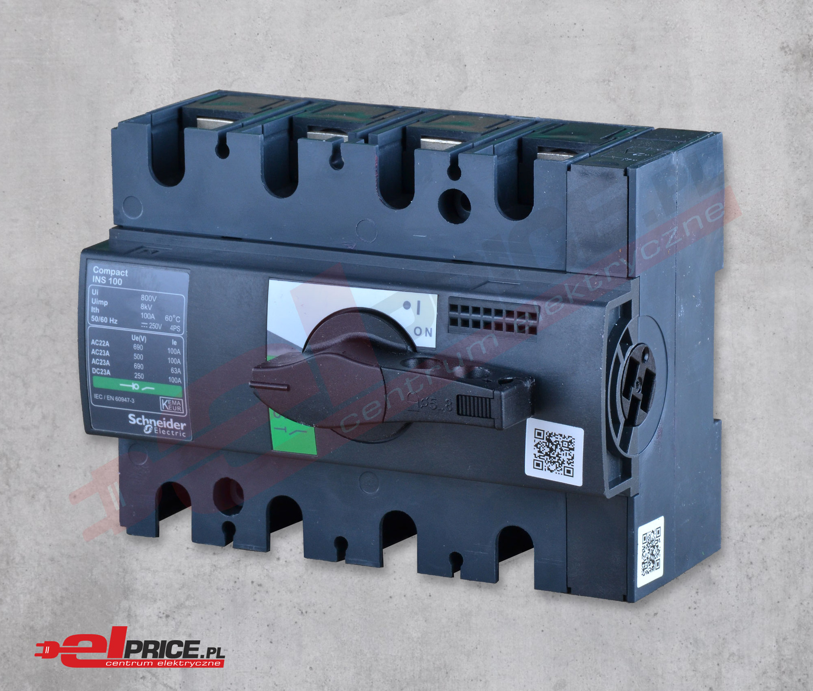 SCHNEIDER INTERPACT INS100 ROZŁĄCZNIK IZOLACYJNY 4P 100A