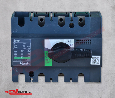 SCHNEIDER INTERPACT INS100 ROZŁĄCZNIK IZOLACYJNY 3P 100A