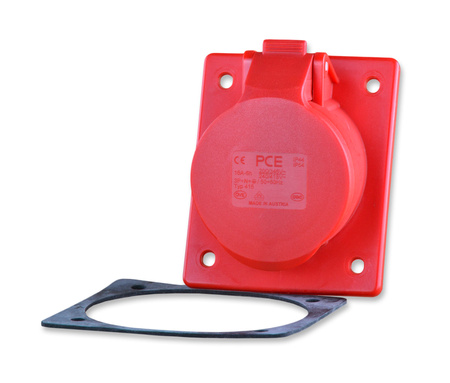 PCE 415-6 GNIAZDO TABLICOWE SKOSŃE 5P 16A 400V 16A 3P+Z+N 80x97mm