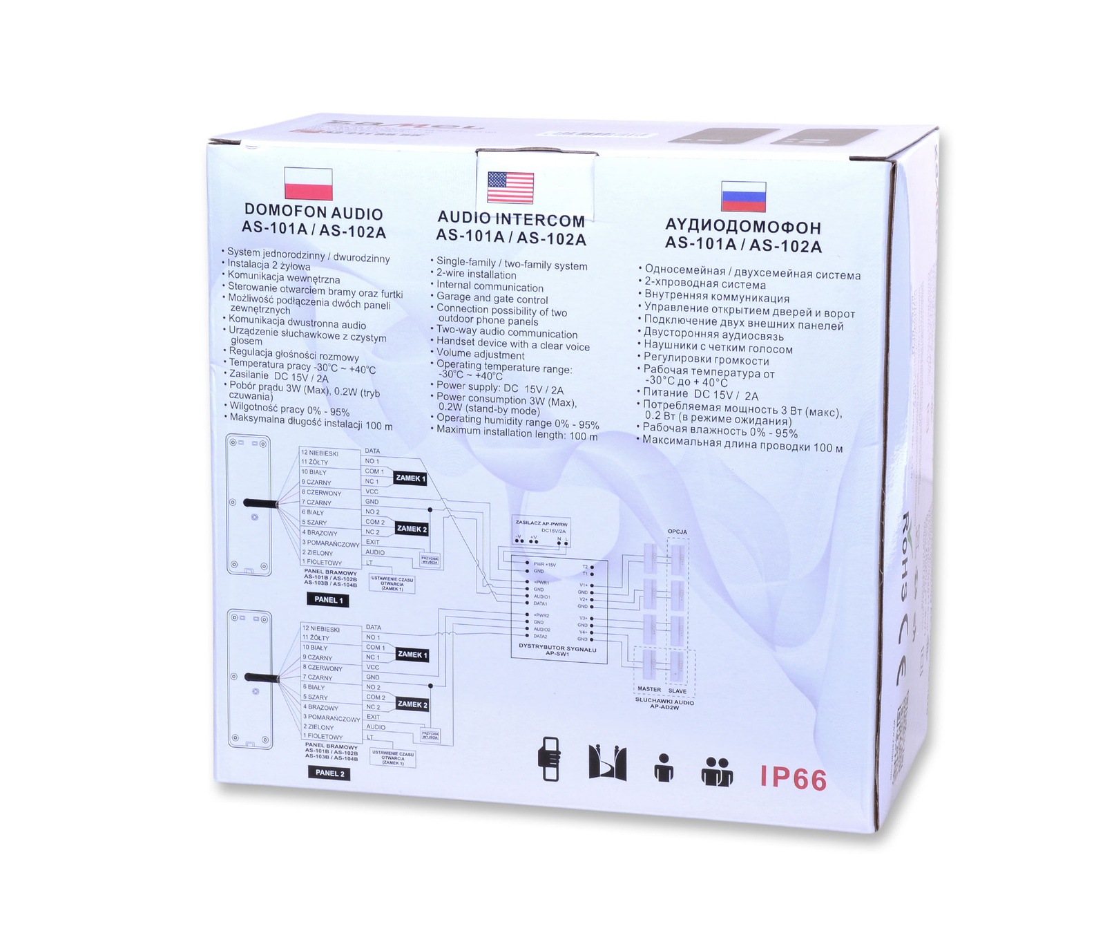 Zamel as-102a domofon dwurodzinny furtka brama