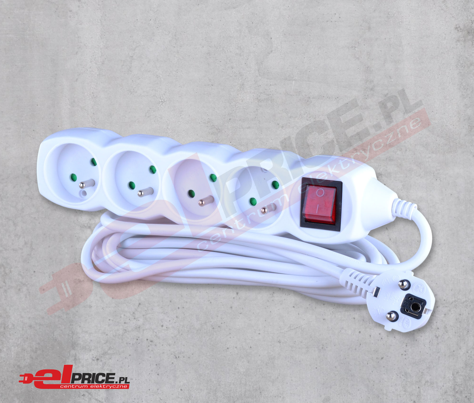 EMOS P1415 PRZEDŁUŻACZ Z UZIEMIENIEM WYŁĄCZNIKIEM 4 GNIAZDA 5m