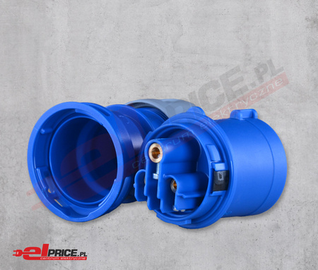 PCE 013-6 WTYCZKA WTYK PRZENOŚNA KEMPING 230V 16A 3P IP44 2P+Z