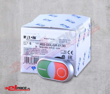 Eaton m22-ddl-gr-x1/x0 przycisk podwójny zielony/czerwony